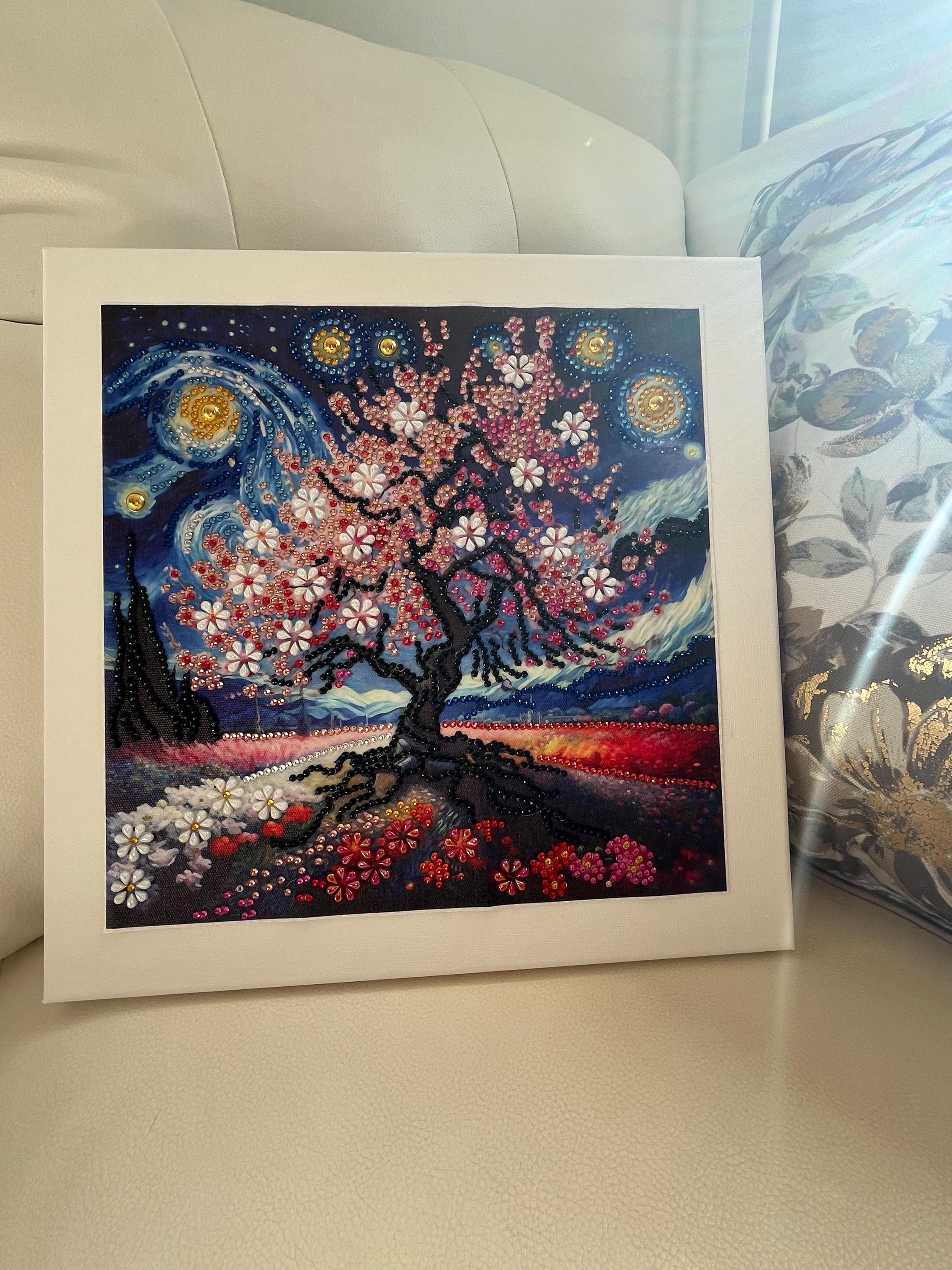 Starry Night Tree 3D, Creative Starry Night Wall Decor, Vincent Van ...