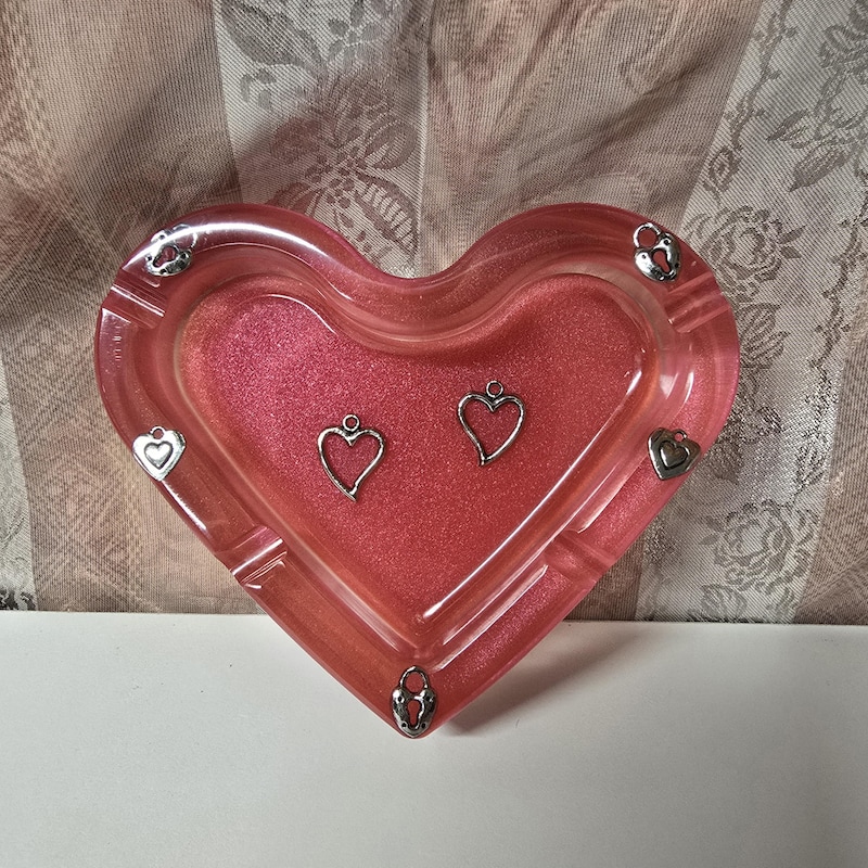 Resin Heart Ashtray - Etsy