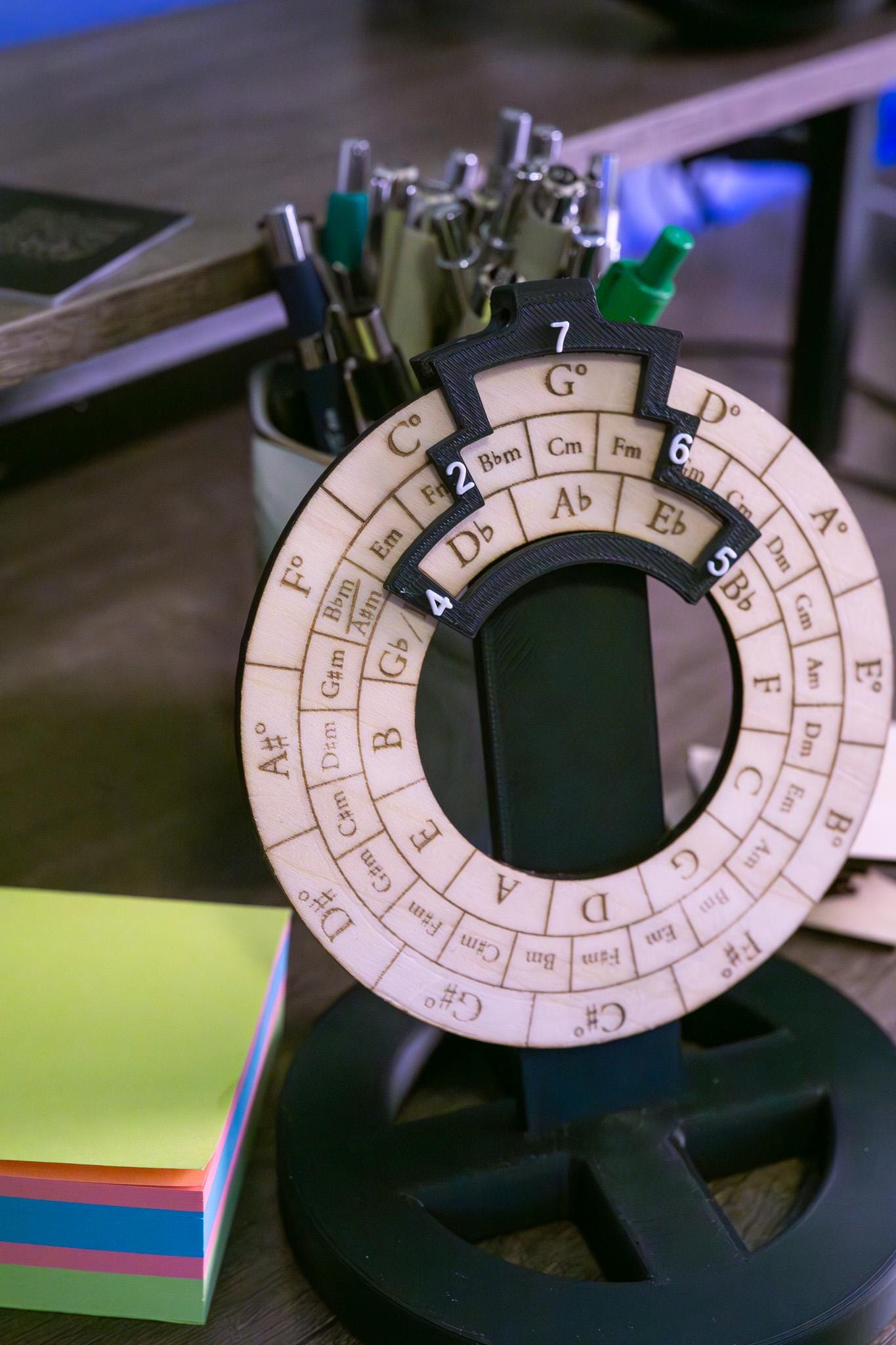 Wheel of Fifths Guitar Chord Wheel Laser Cut - Etsy