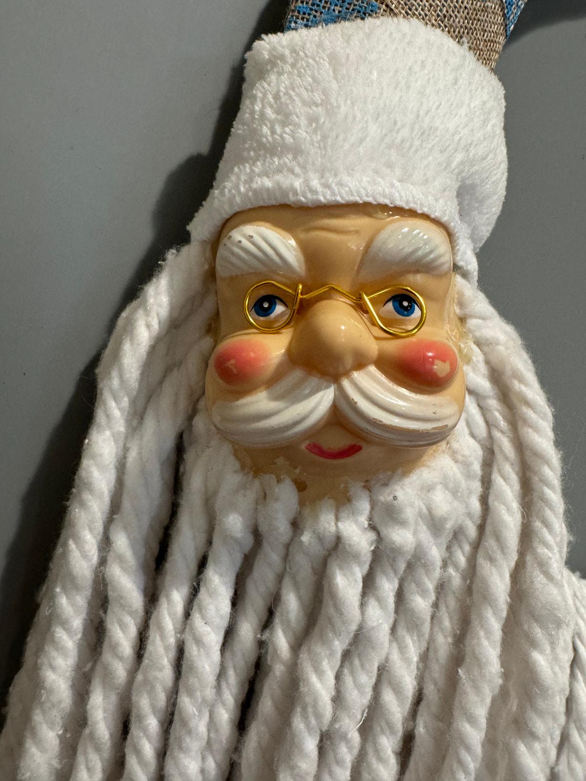 Vintage Repurposed Celestial Crescent Moon Santa Claus Door Christmas ...