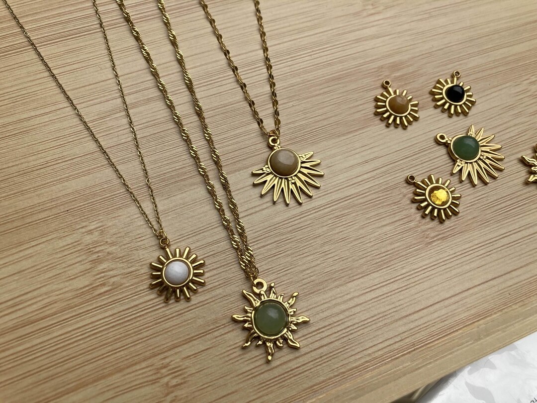 Sun Spike Necklace, Tangled Sun Necklace, Personalized Sun Pendent Made ...