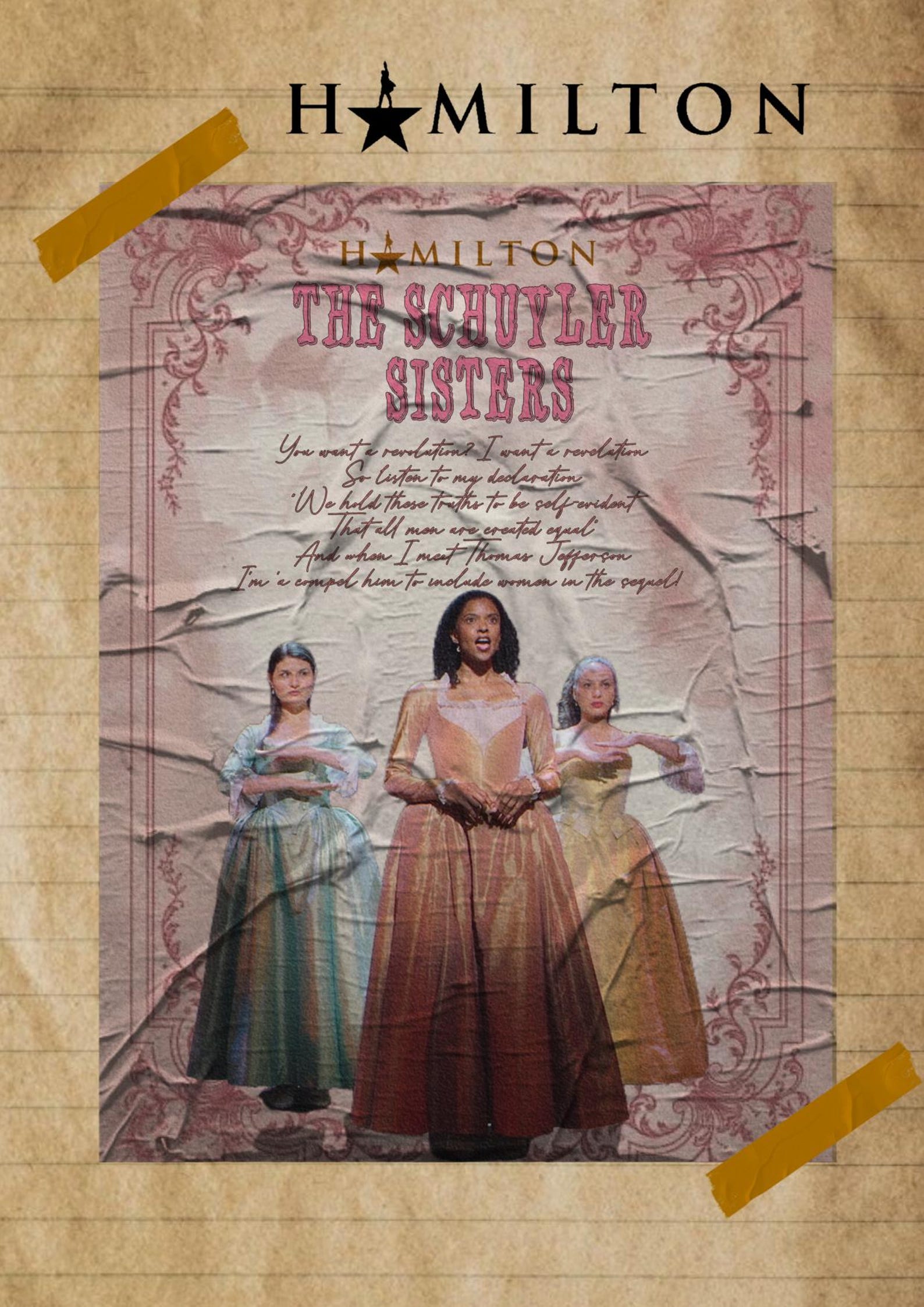 The Schuyler Sisters Poster-hamilton - Etsy