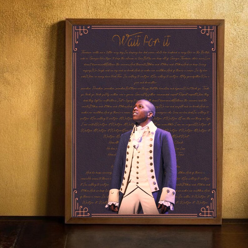 Wait for It Poster-hamilton - Etsy