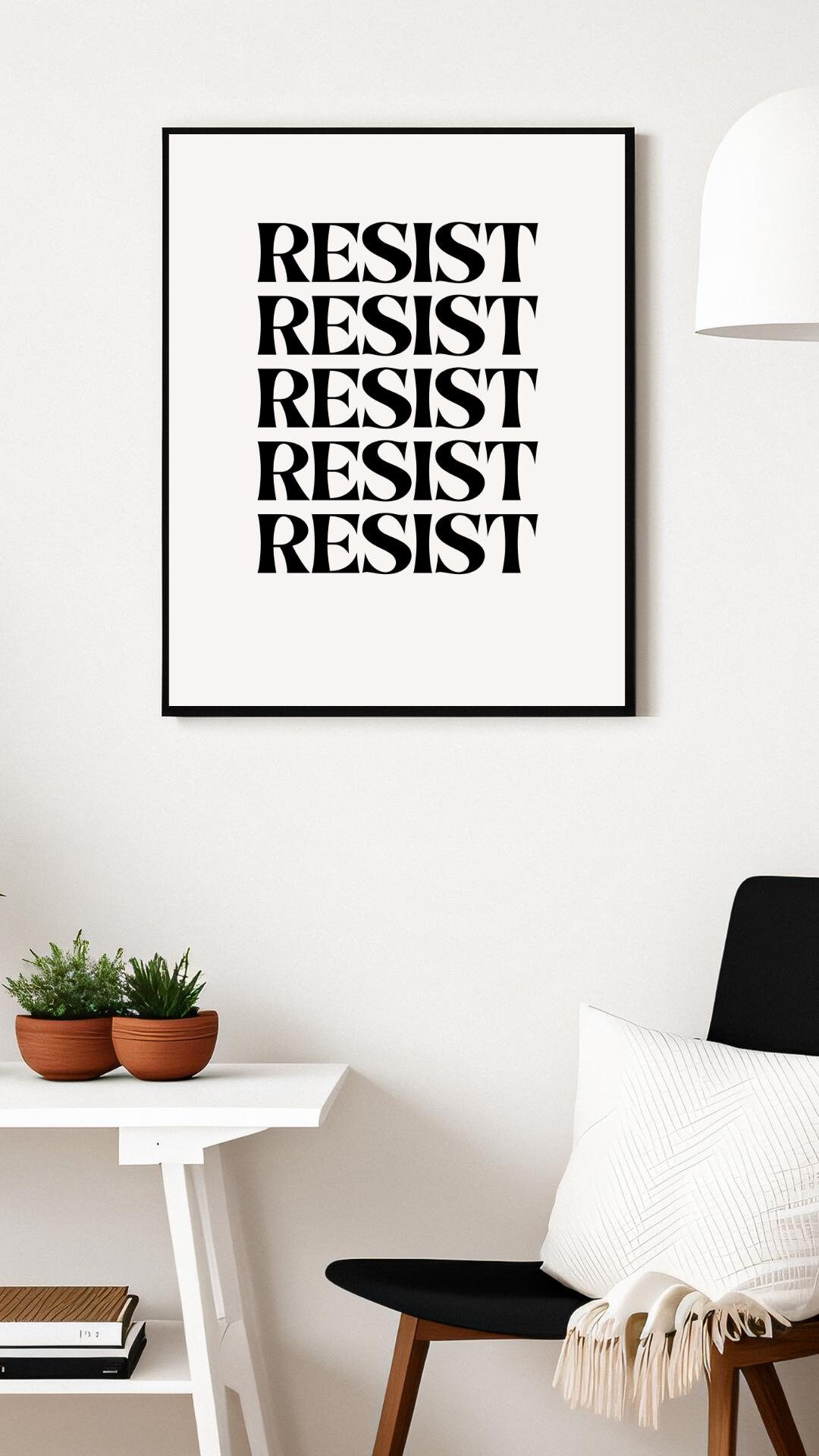 RESIST Art Print, Resist Printable Word Art, Instant Download ...