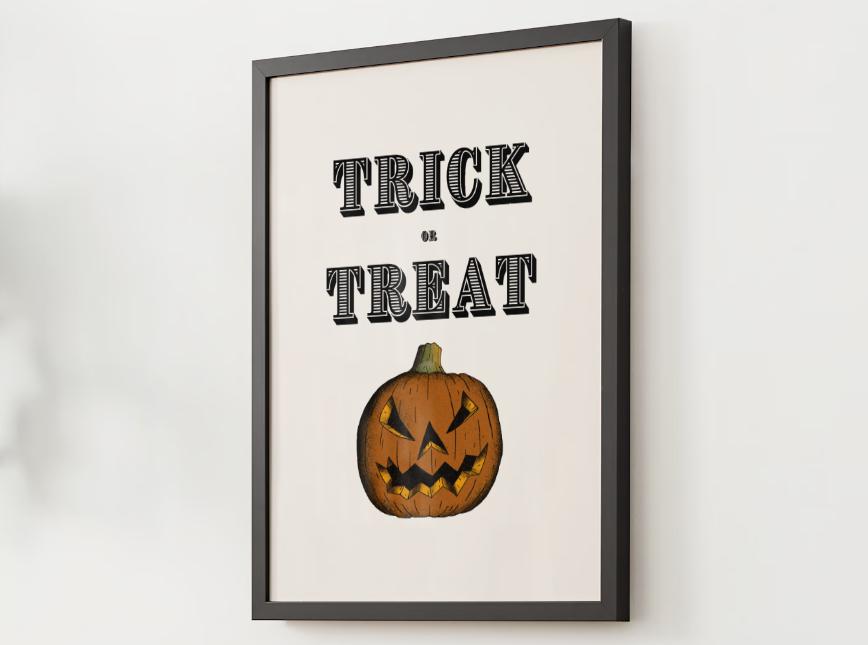 Halloween Printable, Vintage Halloween, Jack O' Lantern, Trick or Treat ...