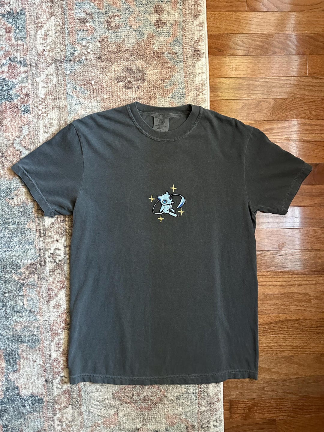 Shiny Mew Embroidered T-shirts - Etsy