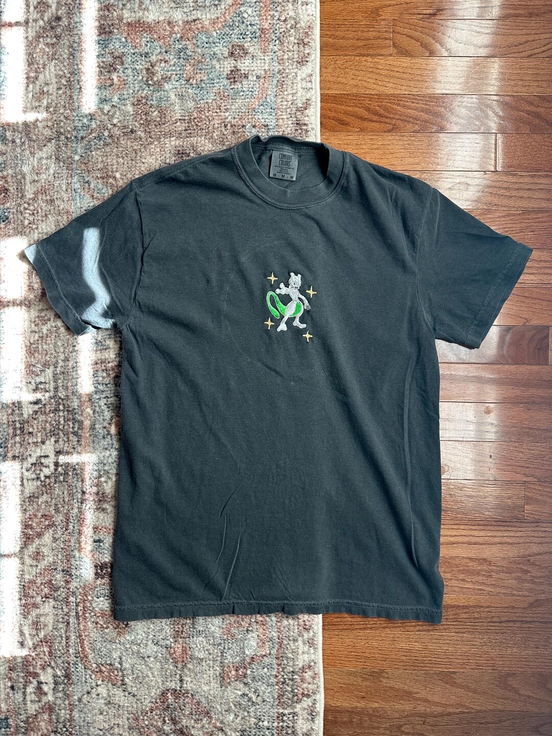 Shiny Mewtwo Embroidered T-shirts - Etsy