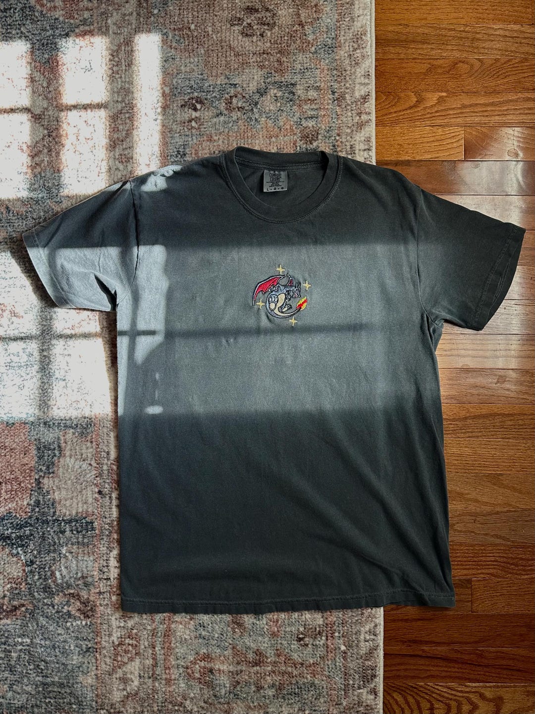 Shiny Charizard Embroidered T-shirt - Etsy