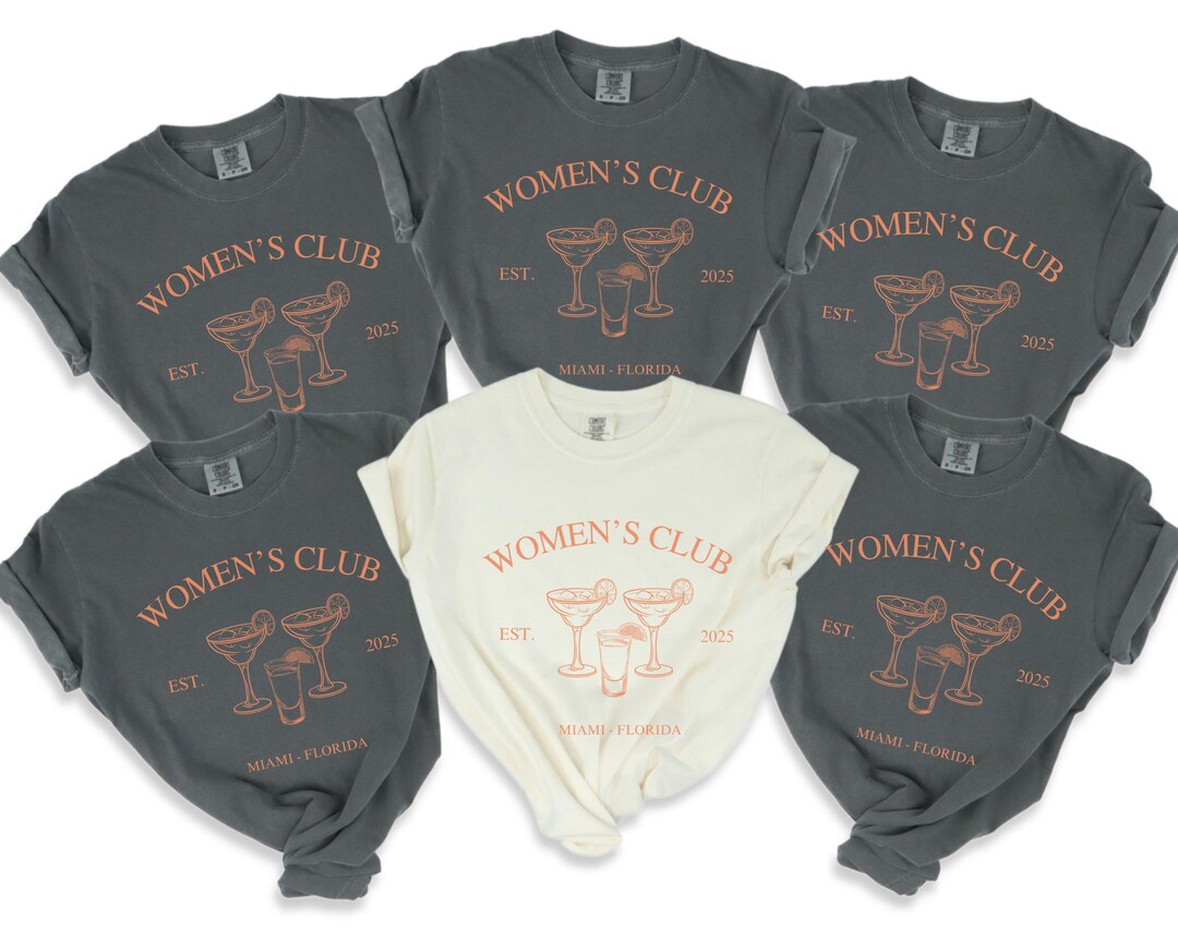 Women’s Club Shirt, Matching Team Tees, Girl Squad Tops, Ladies Group ...
