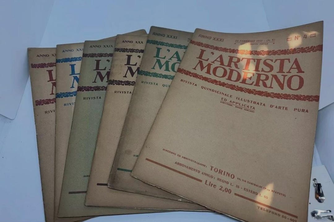 L’ Art Moderna 1930’s Modern Art Publication Italy 6 Issues - Etsy
