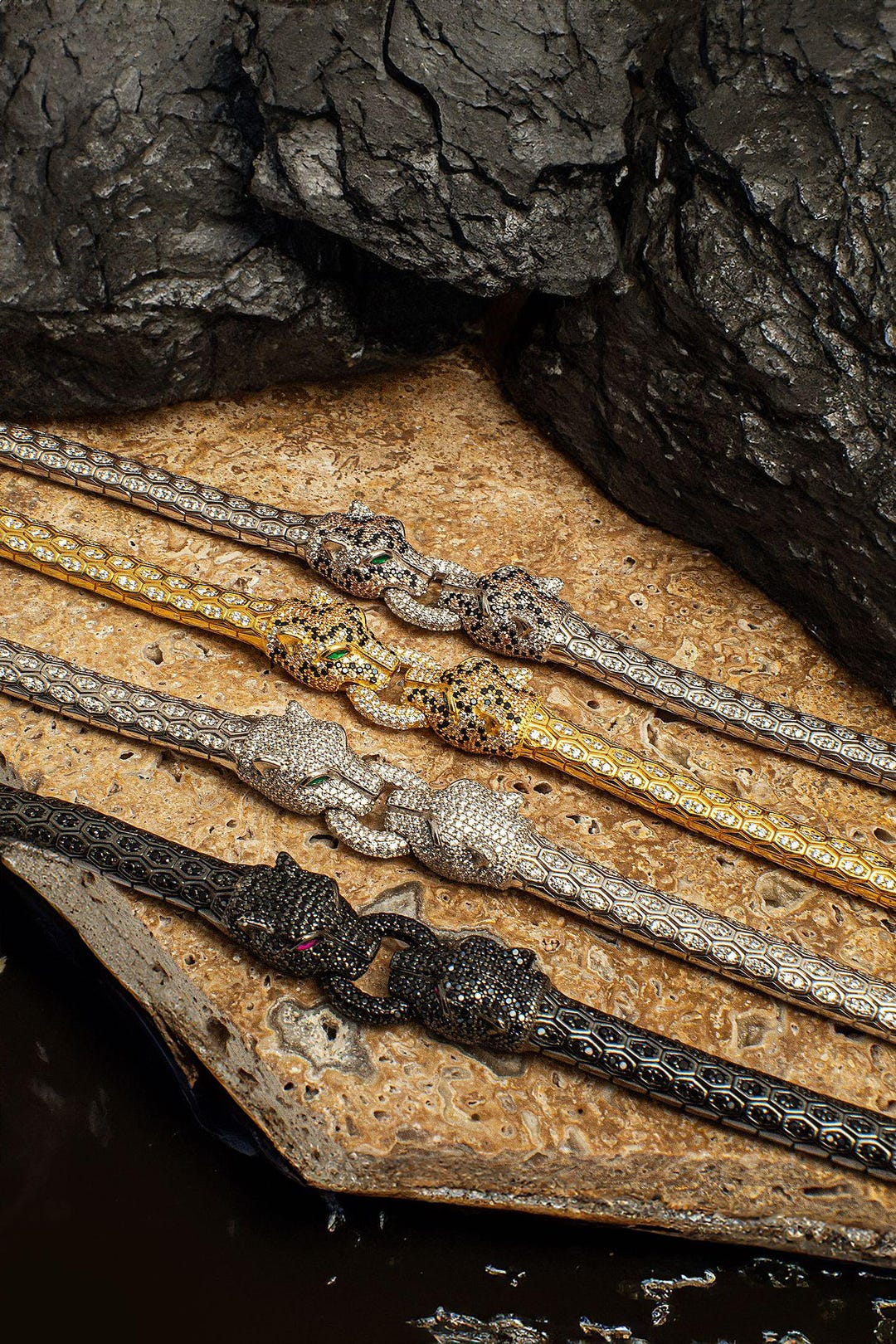 Sterling Silver Python Bracelet for Men – Snake Textured Design, Unique ...