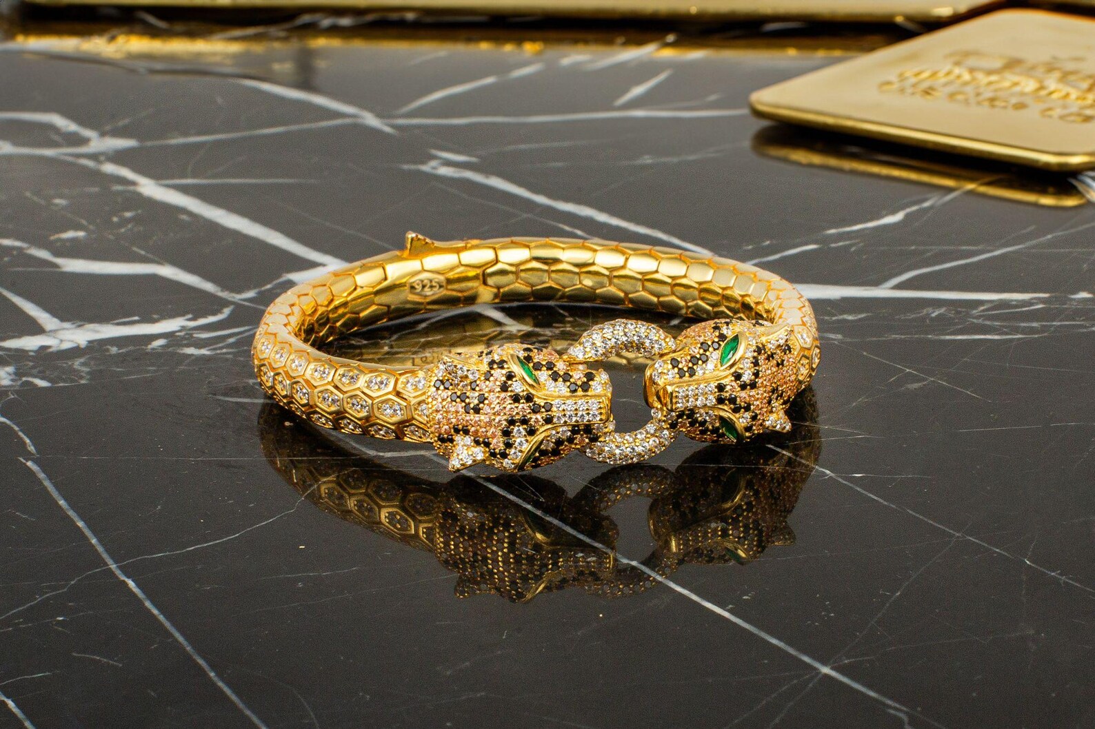 Sterling Silver Python Bracelet for Men – Snake Textured Design, Unique ...