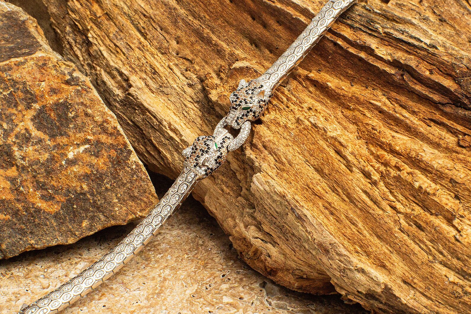 Sterling Silver Python Bracelet for Men – Snake Textured Design, Unique ...