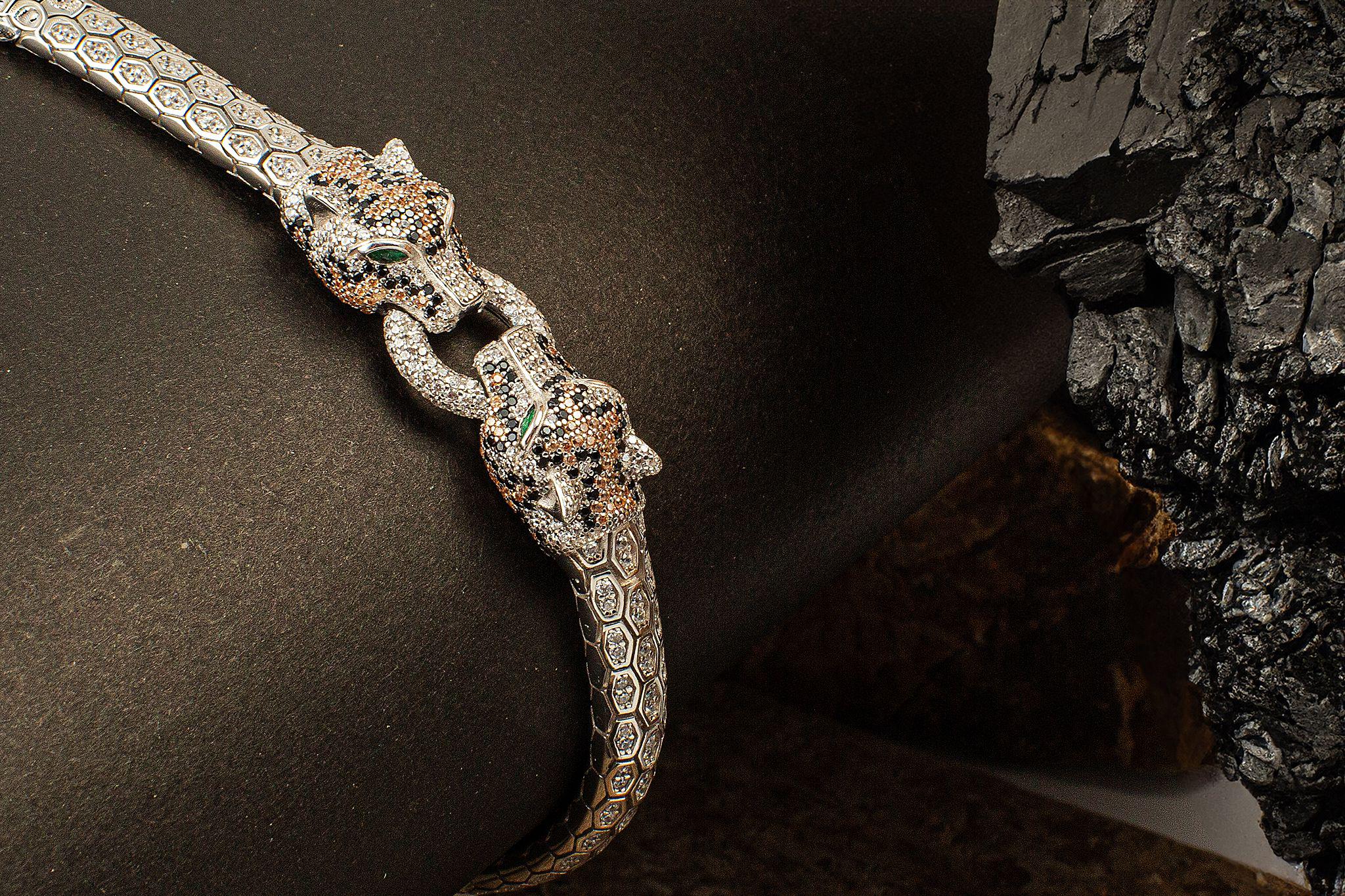 Sterling Silver Python Bracelet for Men – Snake Textured Design, Unique ...