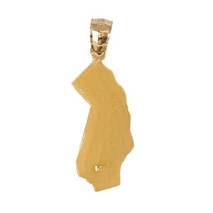 14K Yellow Gold California State Map Pendant - Etsy