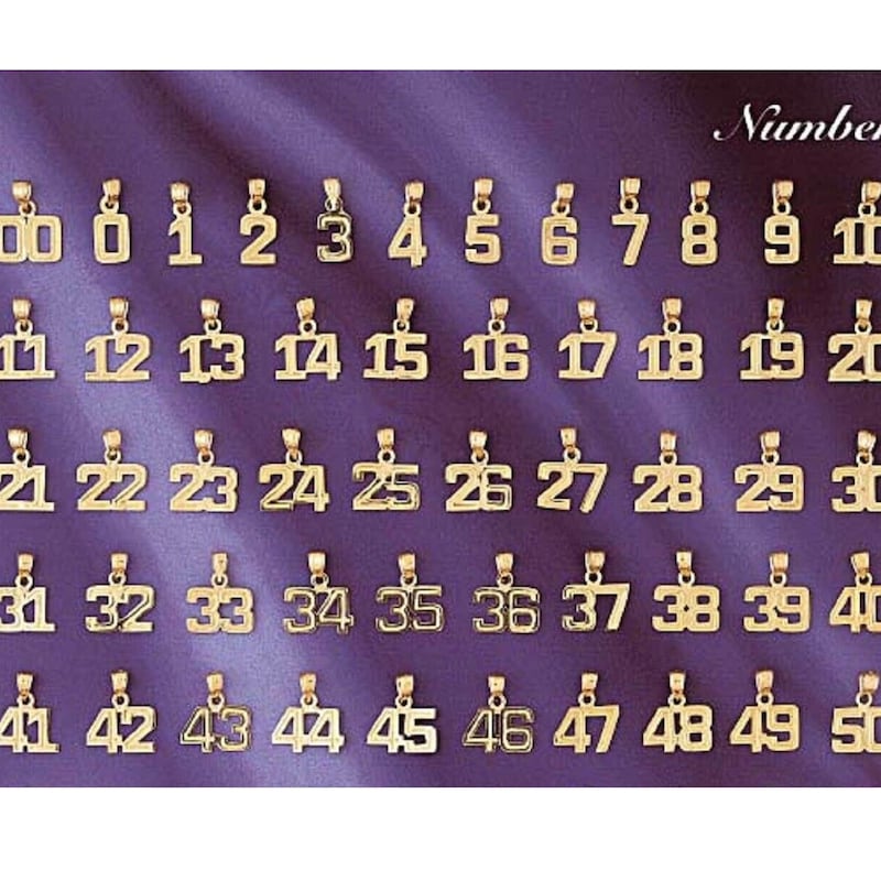 50 Number Pendant - Etsy