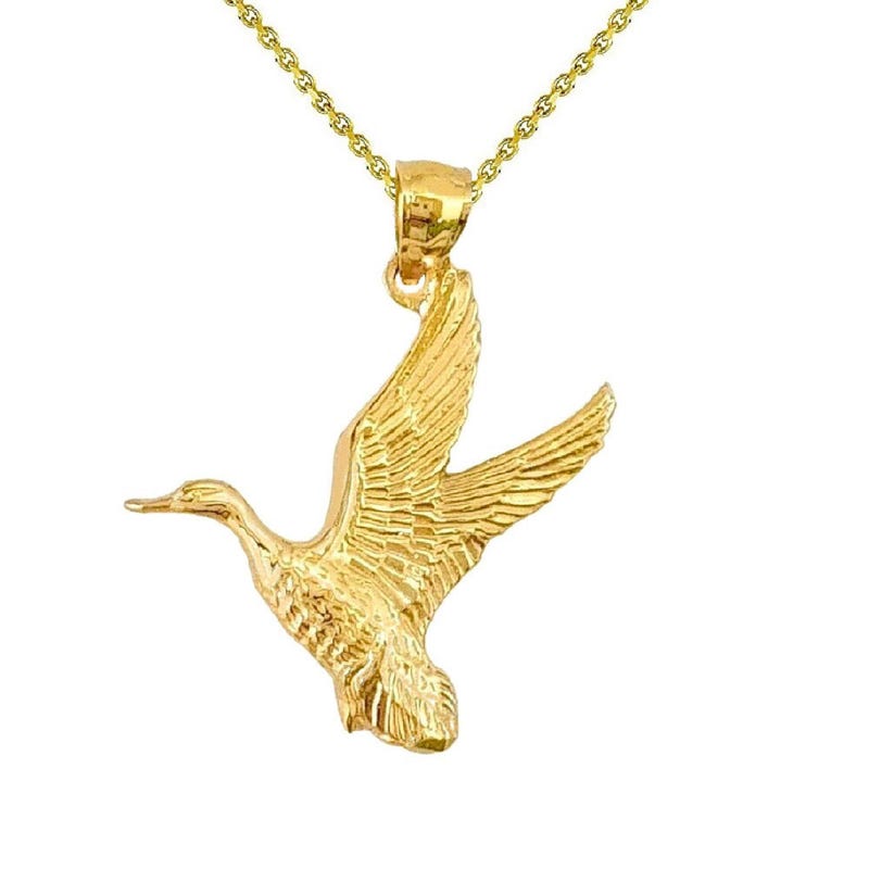 Gold Plated Duck Necklace - Etsy