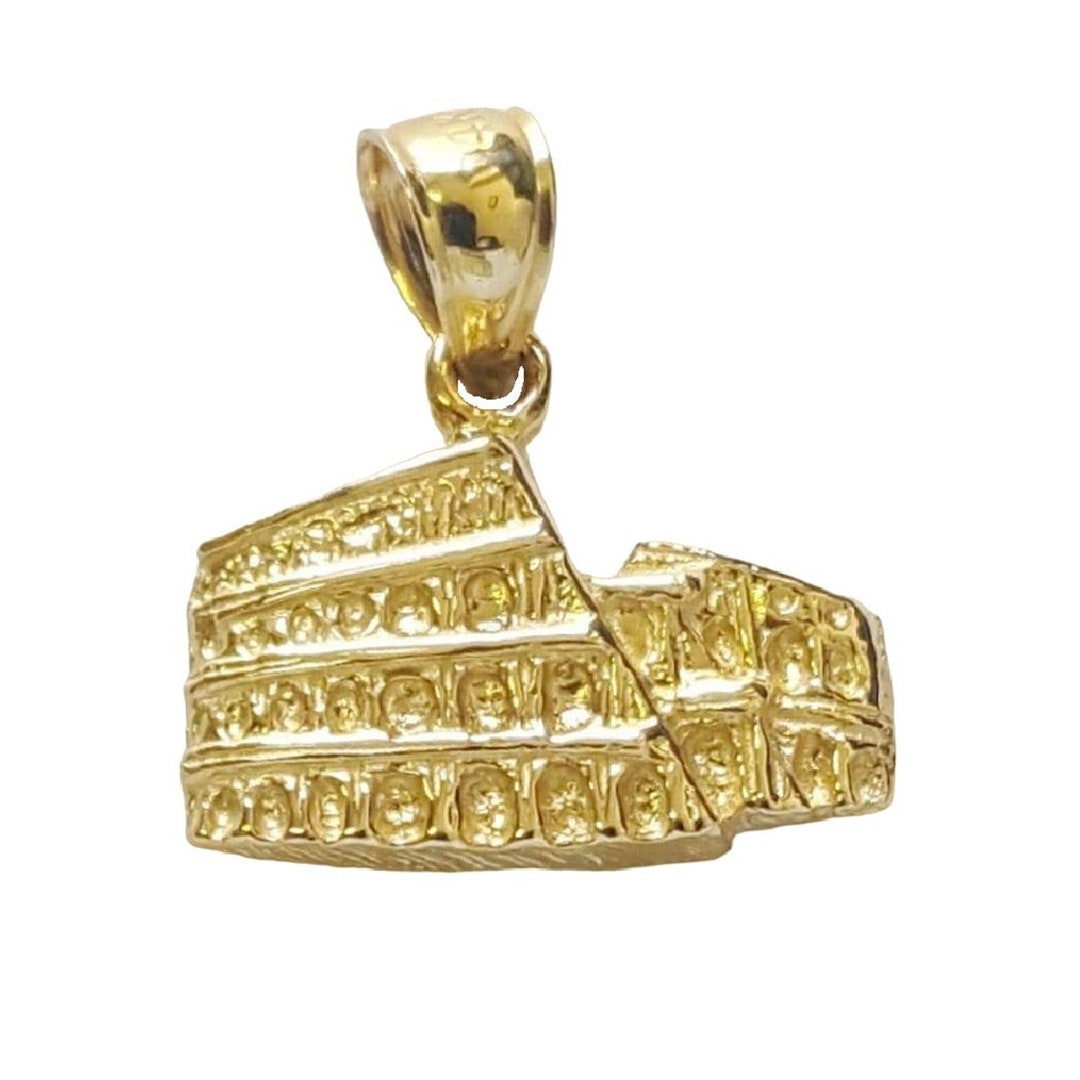 14K Yellow Gold ROMAN COLISEUM / COLOSSEUM Pendant - Etsy