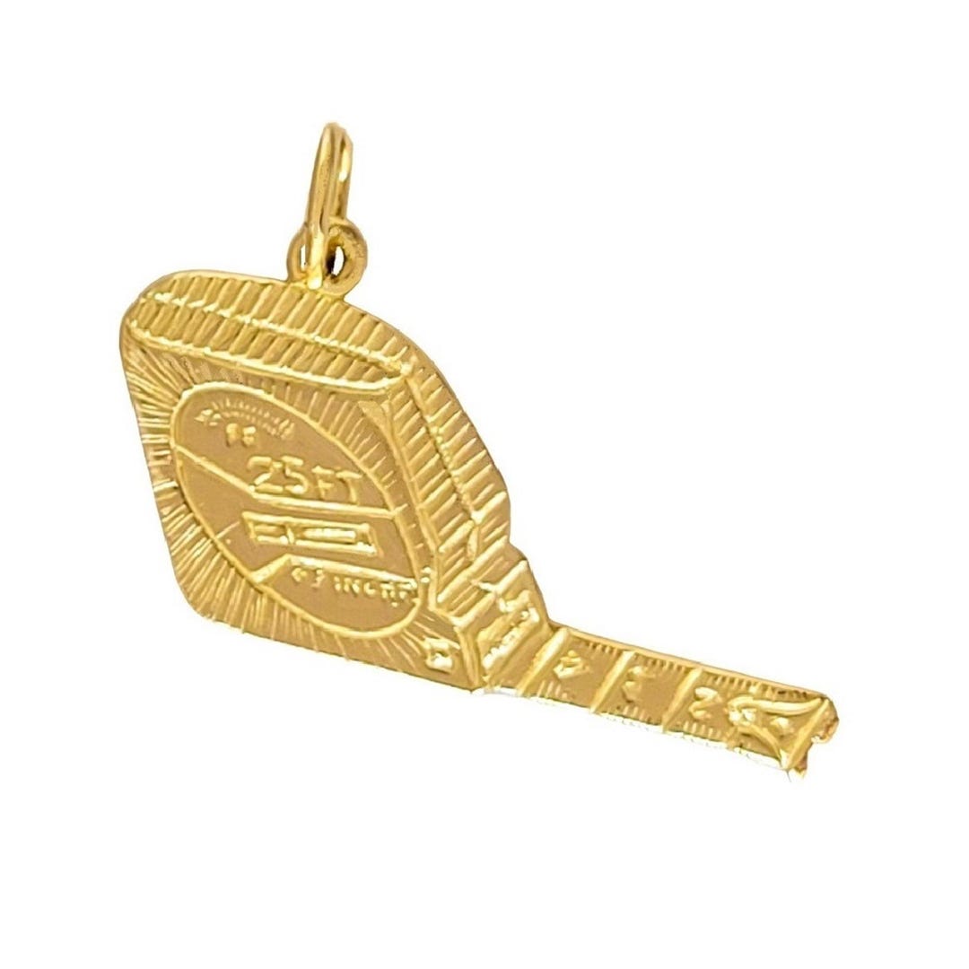 14k Yellow Gold Tape Measure Pendant - Etsy