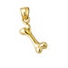 14K Yellow Gold Dog Bone 3D Solid Pendant - Etsy