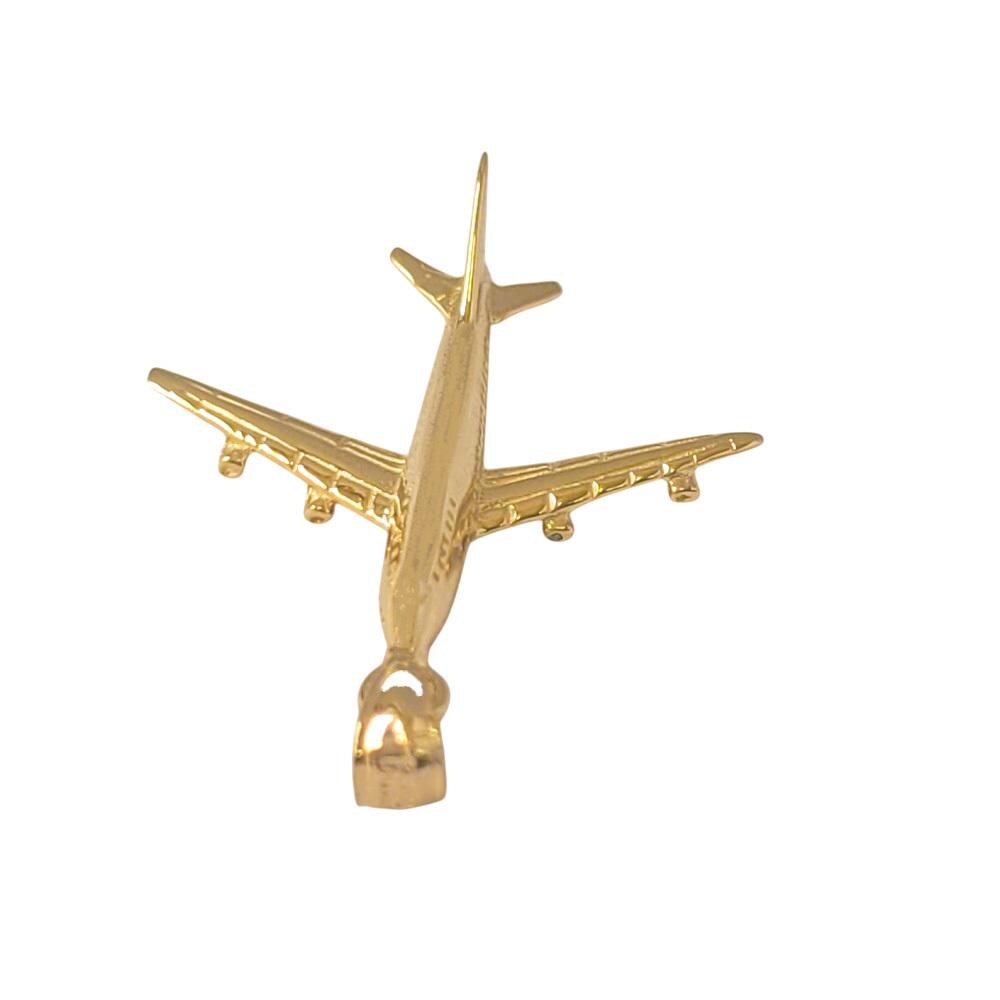 14k Yellow Gold Airplane 3D (3 Dimensional) Solid Pendant - Etsy