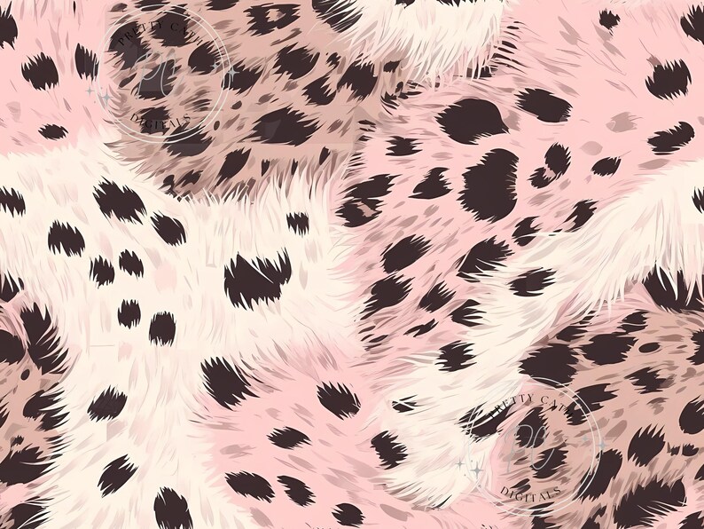 Leopard Seamless Pattern Watercolor Cheetah Animal Print Digital Paper ...