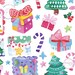 Christmas Seamless Pattern Colorful Holiday Wallpaper Gift Wrapping ...