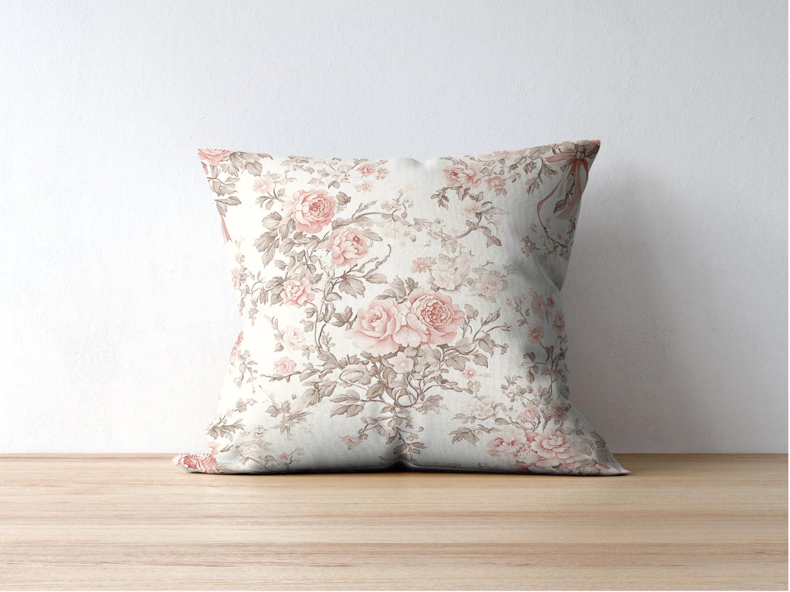 Pink Toile Chinoiserie Seamless Pattern: Vintage Floral Digital Paper ...