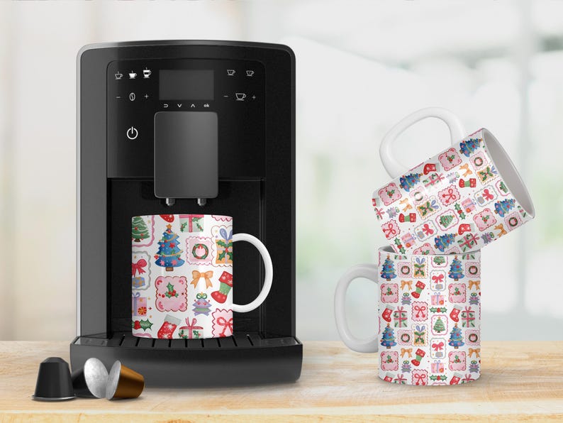 Christmas Seamless Pattern Holiday Wallpaper Gift Wrapping Design Cute ...