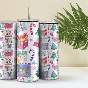 Christmas Seamless Pattern Colorful Holiday Wallpaper Gift Wrapping ...