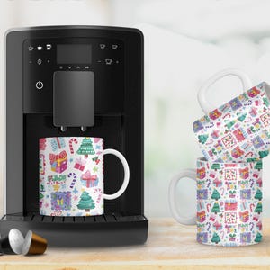 Christmas Seamless Pattern Colorful Holiday Wallpaper Gift Wrapping ...