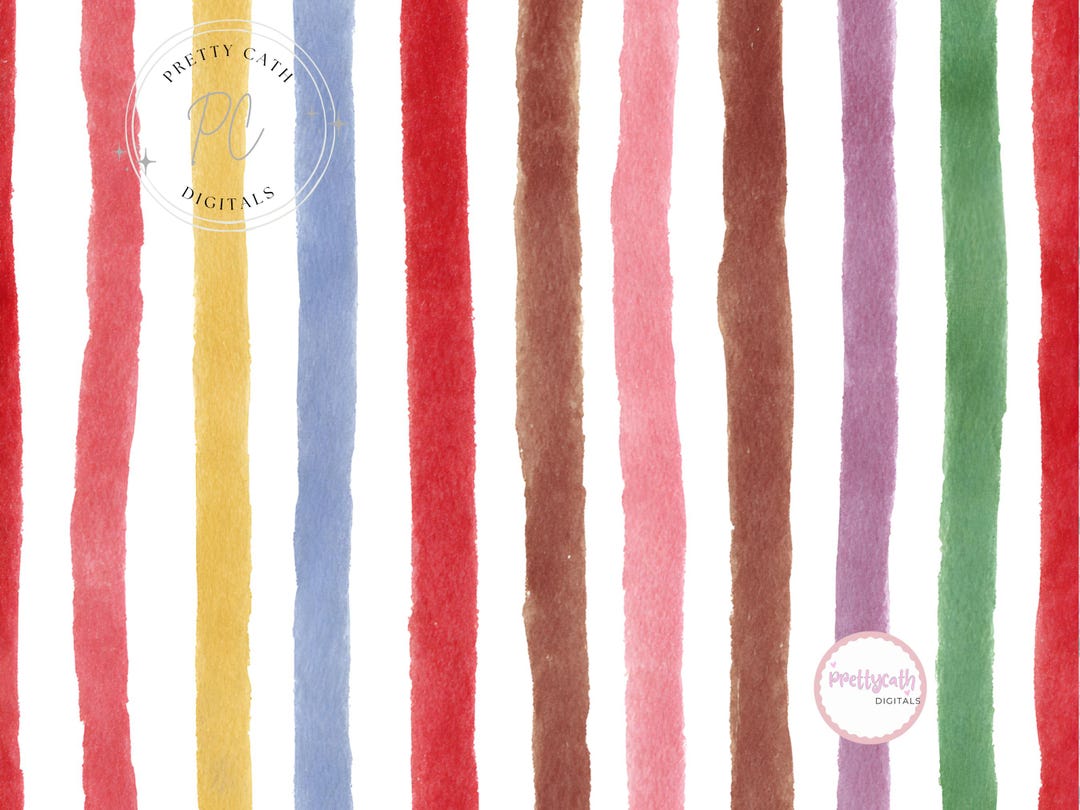 Watercolor Rainbow Stripe Seamless Pattern Christmas Colorful Hand ...