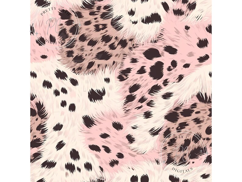 Leopard Seamless Pattern Watercolor Cheetah Animal Print Digital Paper ...