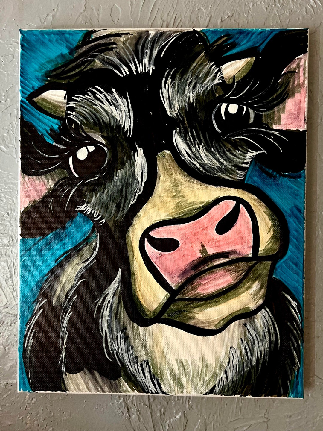 Pop Art Fuzzy Cow Design 3 - Etsy