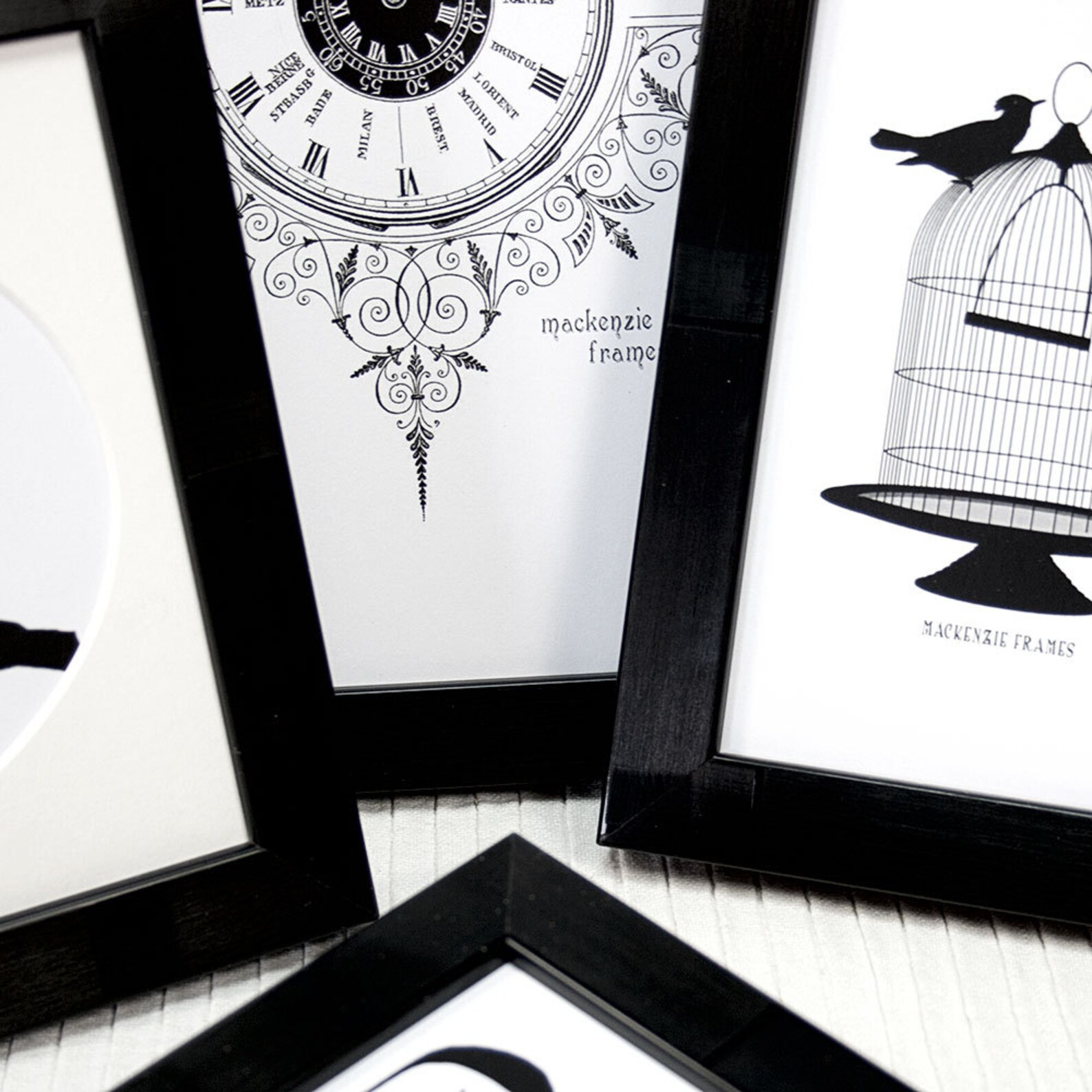 Black Smooth Contemporary-style Frame With Subtle Embossed | Etsy