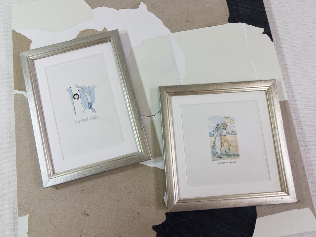 6x6 or 5x7 Inch Distressed Silver Frame/instagram Format Silver Wedding Anniversary Gift Office ...