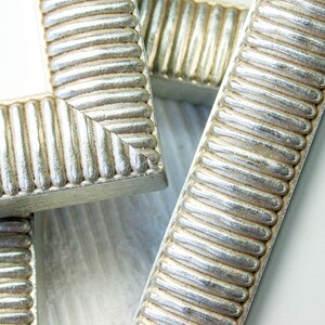 4x4 Inch or 3x3 Inch Silverframe Round-ribbed Design /silver Wedding ...