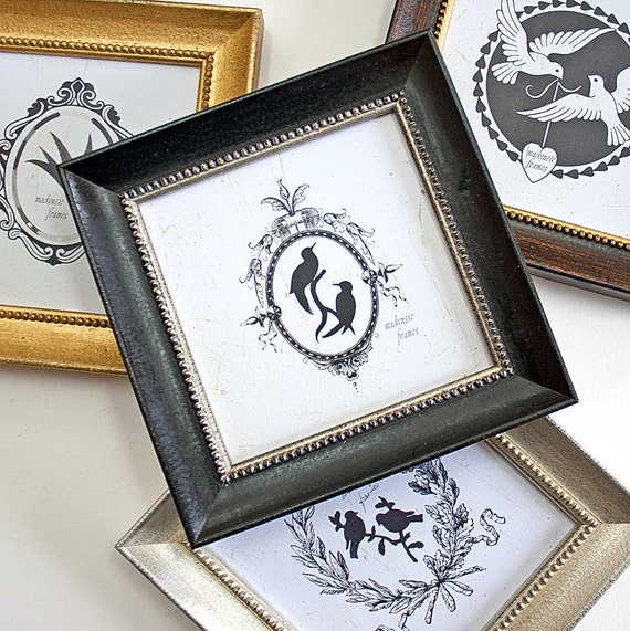 5x5 Inch or 5x7 Inch Photo Frame Black With Inner Narrow - Etsy