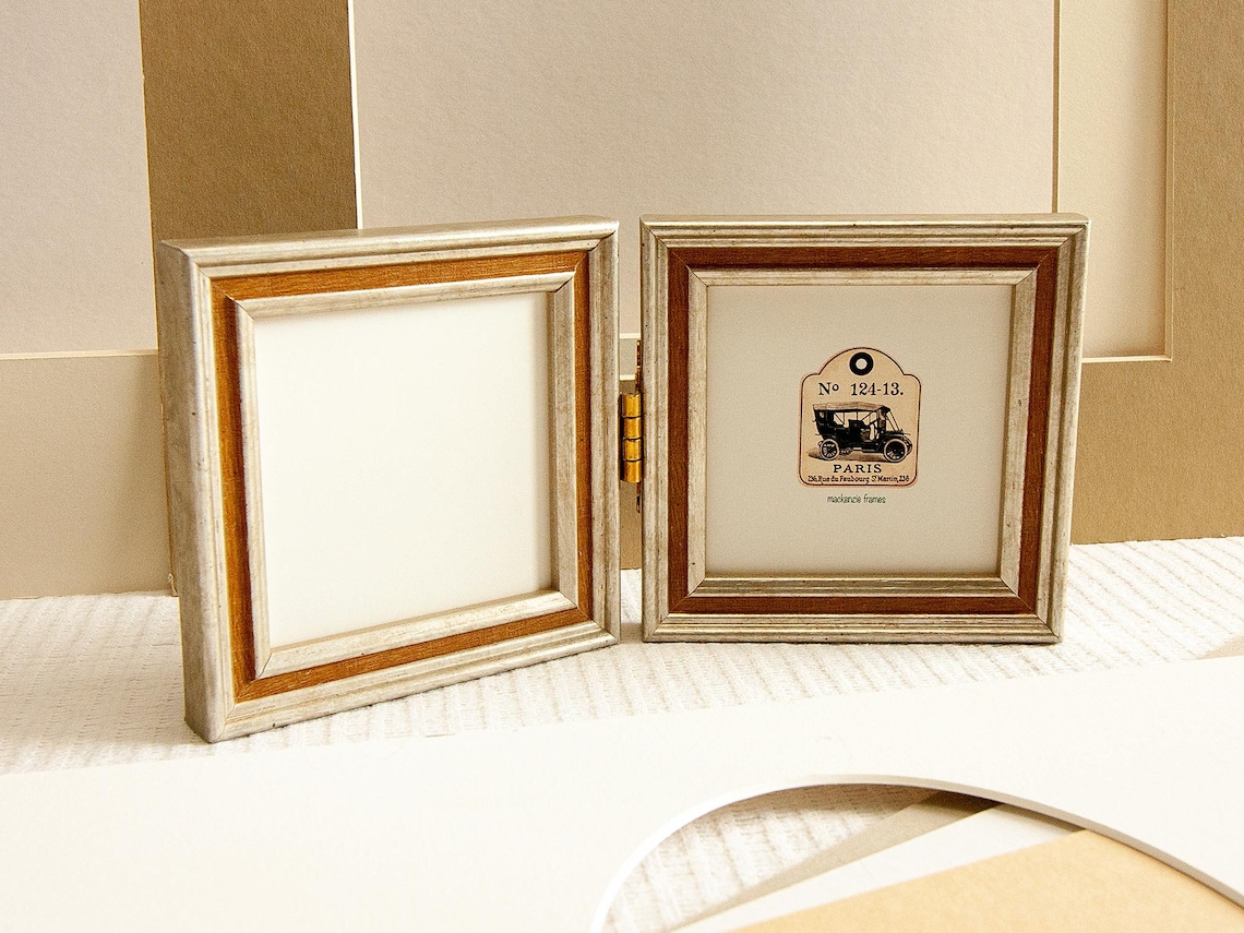 3x3inch Hinged Double Photo Frame | Etsy