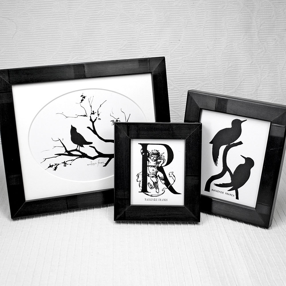 Black Smooth Contemporary-style Frame with subtle embossed | Etsy