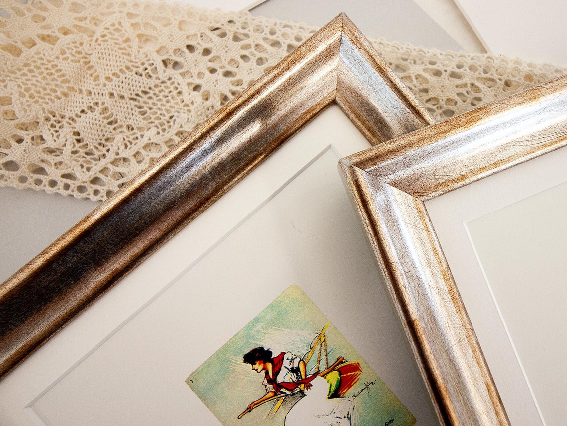 7x7 Inch Silver Photo Frame in Deluxe Simple Smooth Distressed | Etsy