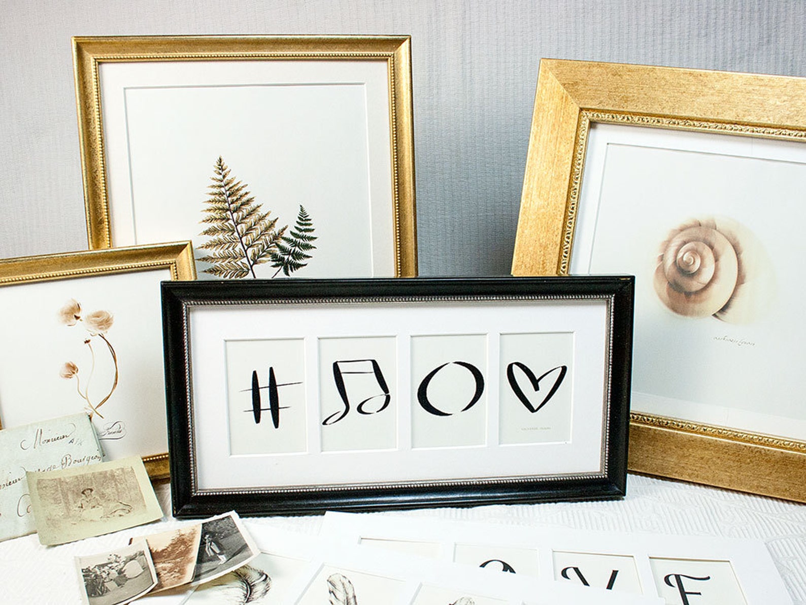 Narrow Black Deluxe Frame With Fine Inner Silver-bead Detail | Etsy