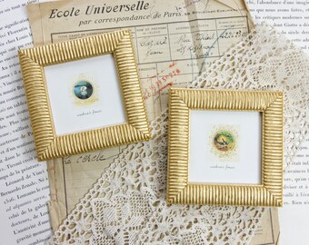 5x7 Inch Gold Frame Round-ribbed Design /golden | Etsy