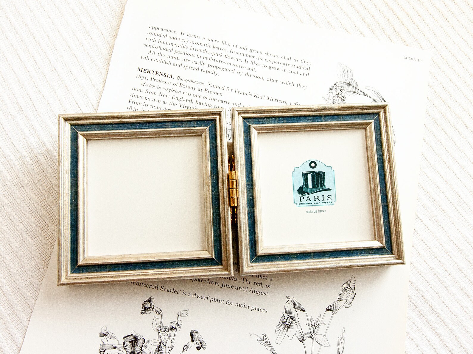 3x3inch Hinged Double Photo Frame | Etsy