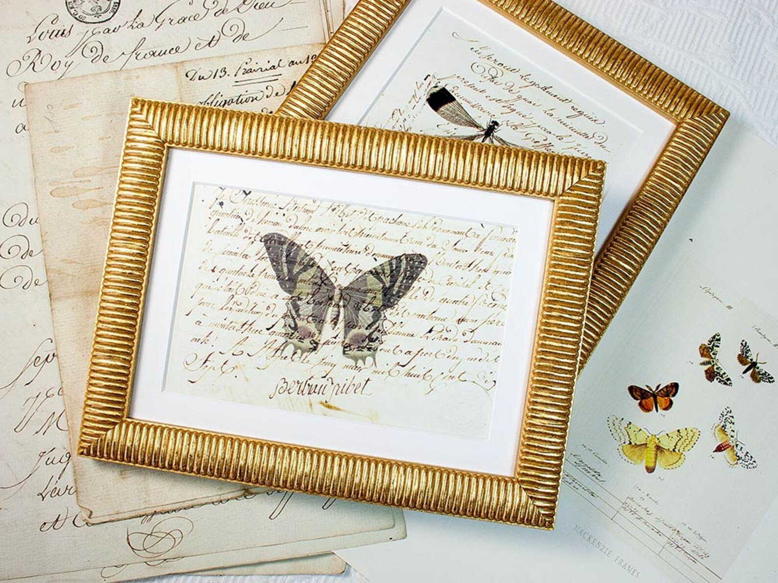 4x6 Inch Gold Frame Round-ribbed Design /golden Wedding/anniversary ...