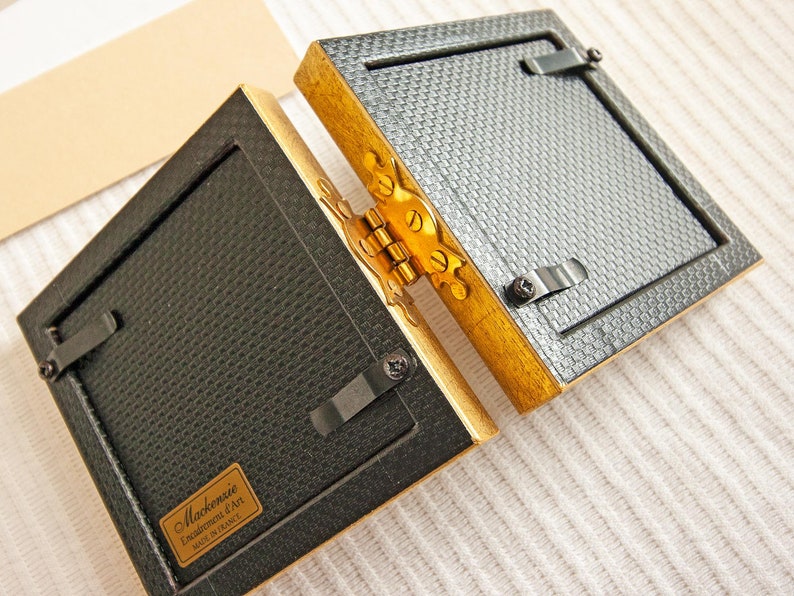 3x3 Inch Mini Hinged Double Frame / Narrow Silver Blue or | Etsy