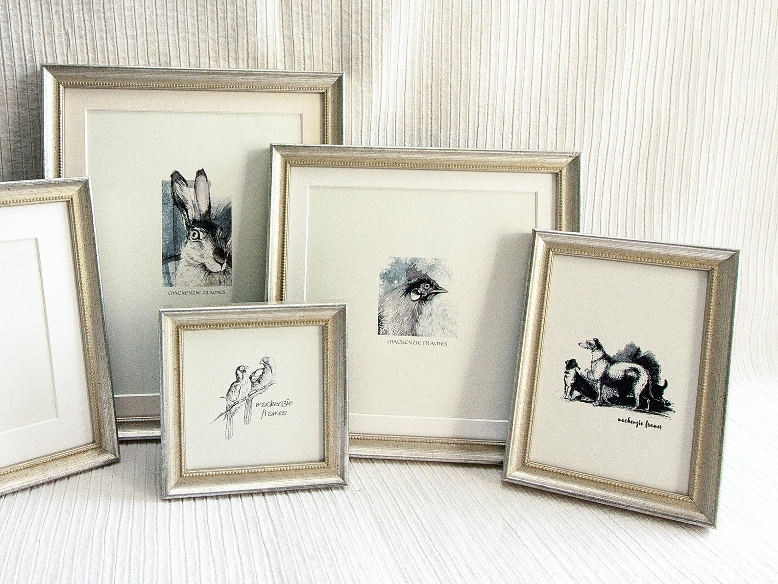 6x6inch or 7x7inch Narrow Silver Deluxe Frame with Inner Bead | Etsy