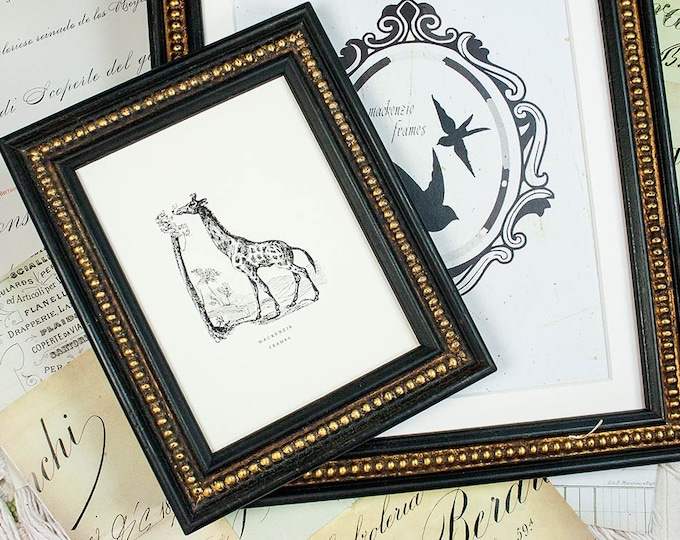 4x5 Inch Black and Gold Boules Photo Frame/office Desktop/mens Gift ...