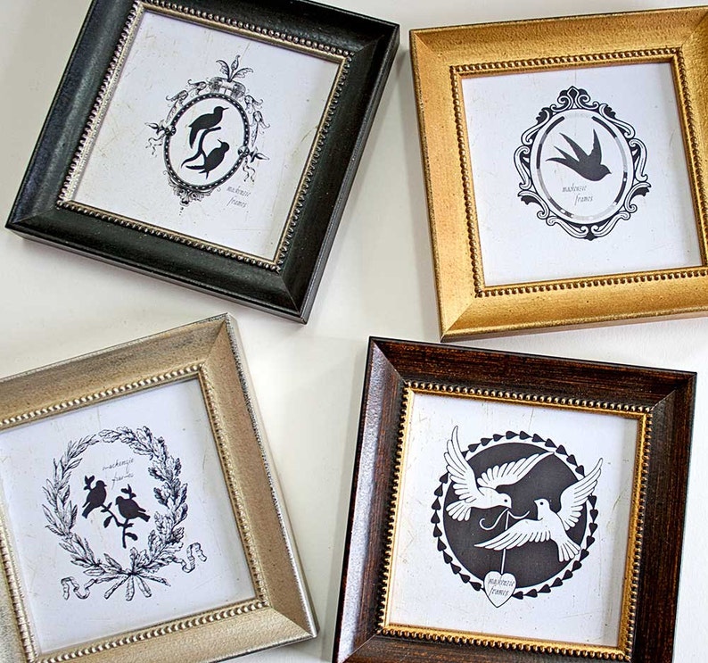 5x5 Inch or 5x7 Inch Photo Frame Black With Inner Narrow - Etsy