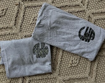 Custom Camo Monogram Long Sleeve T-shirt - Etsy